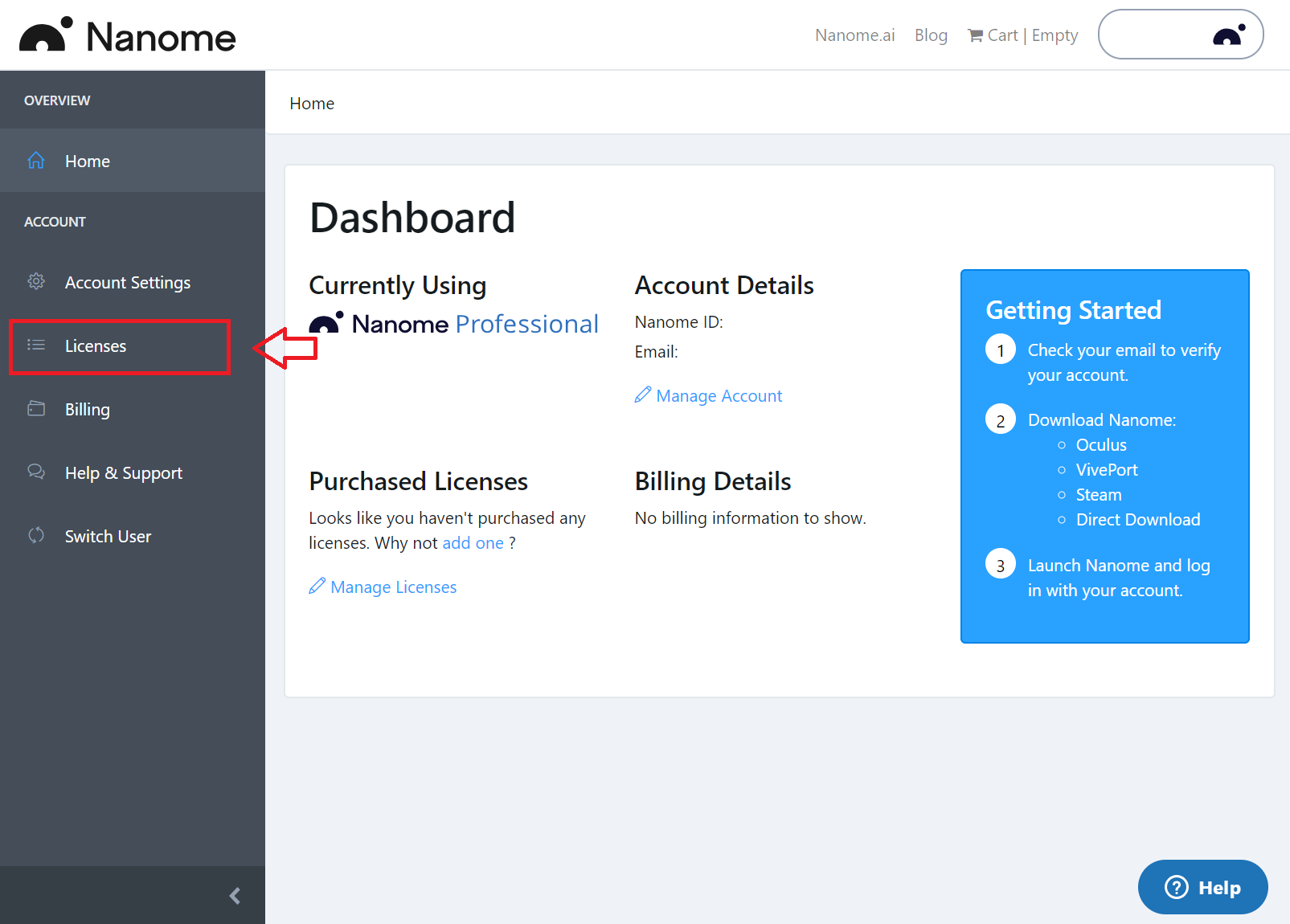 Manage Licenses | Docs