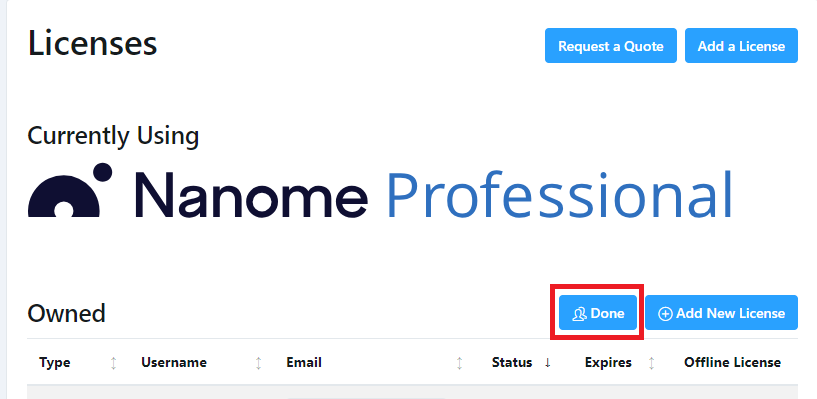 Manage Licenses | Docs