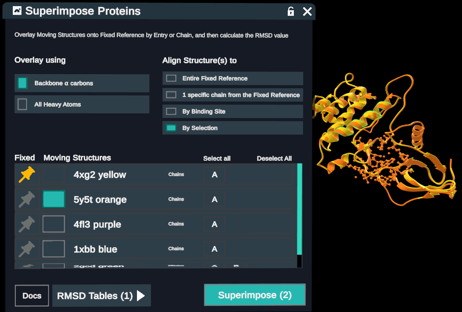 Superimpose Proteins | Docs